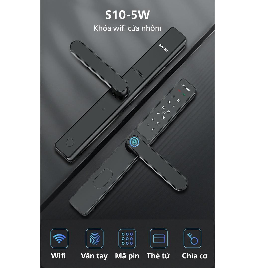 Khóa Thông Minh Kaadas S10-5W Cho Cửa Nhôm- Khóa vân tay